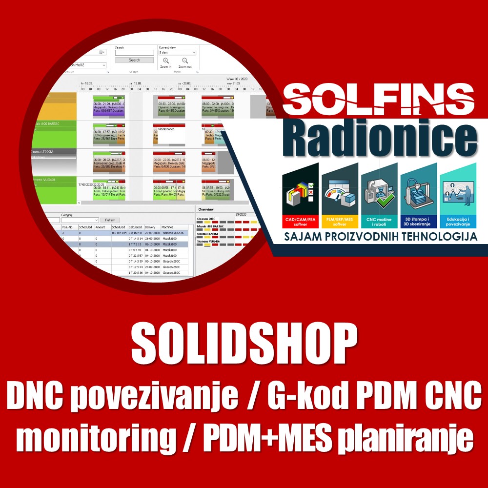 SolidSHOP miniMES proizvodna platforma za monitoring CNC mašina, DNC povezivanje, planiranje i ...
